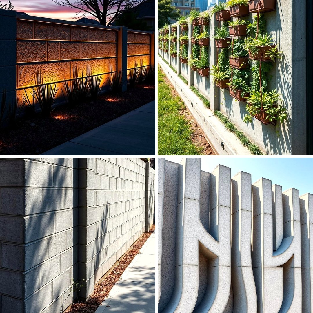 22 Concrete Block Fence Ideas for Privacy & Modern Style - Lost At E Minor