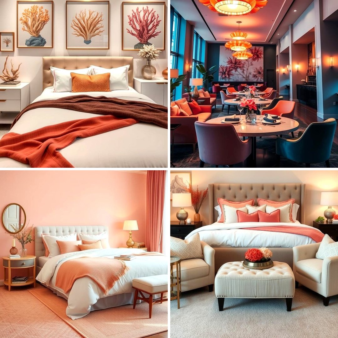22 Coral Bedroom Ideas for Serene and Vibrant Sleep Space Designs ...