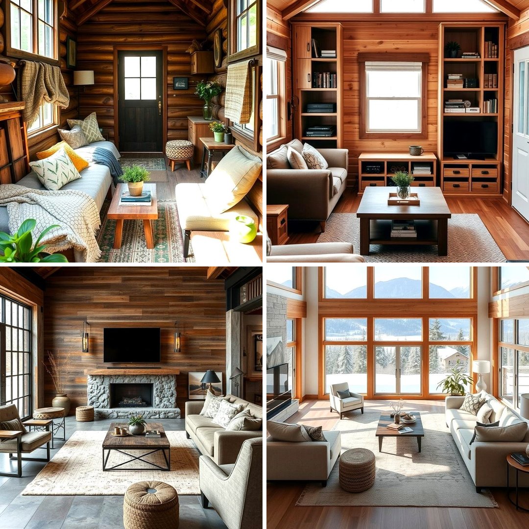 22 Cozy Cabin Living Room Ideas for Rustic Charm & Comfort - Lost At E ...