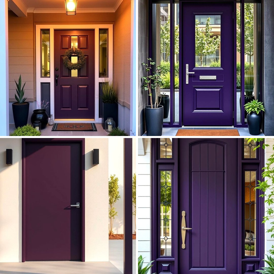 22 Dark Purple Front Door Ideas for a Striking Entry - Lost At E Minor