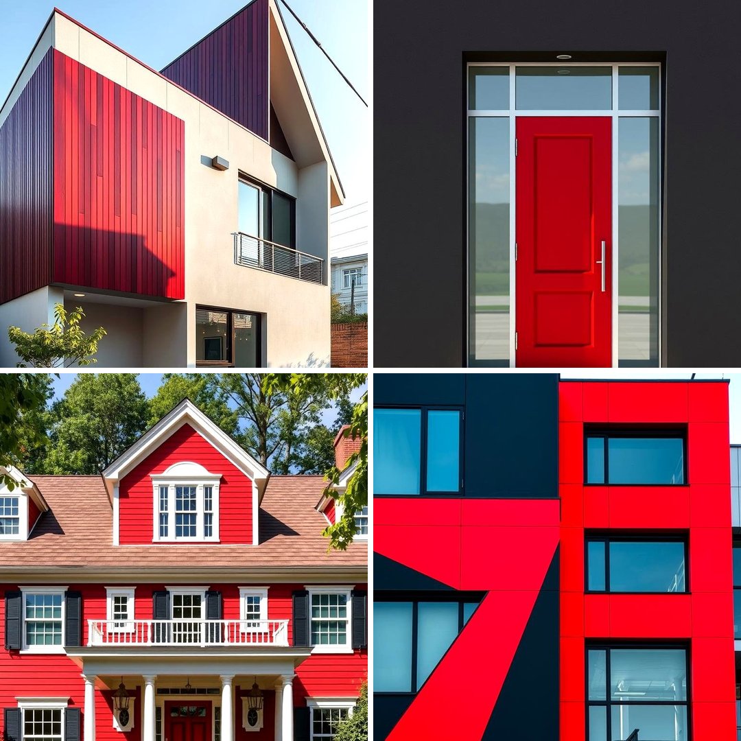 22 Dark Red House Exterior Ideas for Bold Curb Appeal - Lost At E Minor