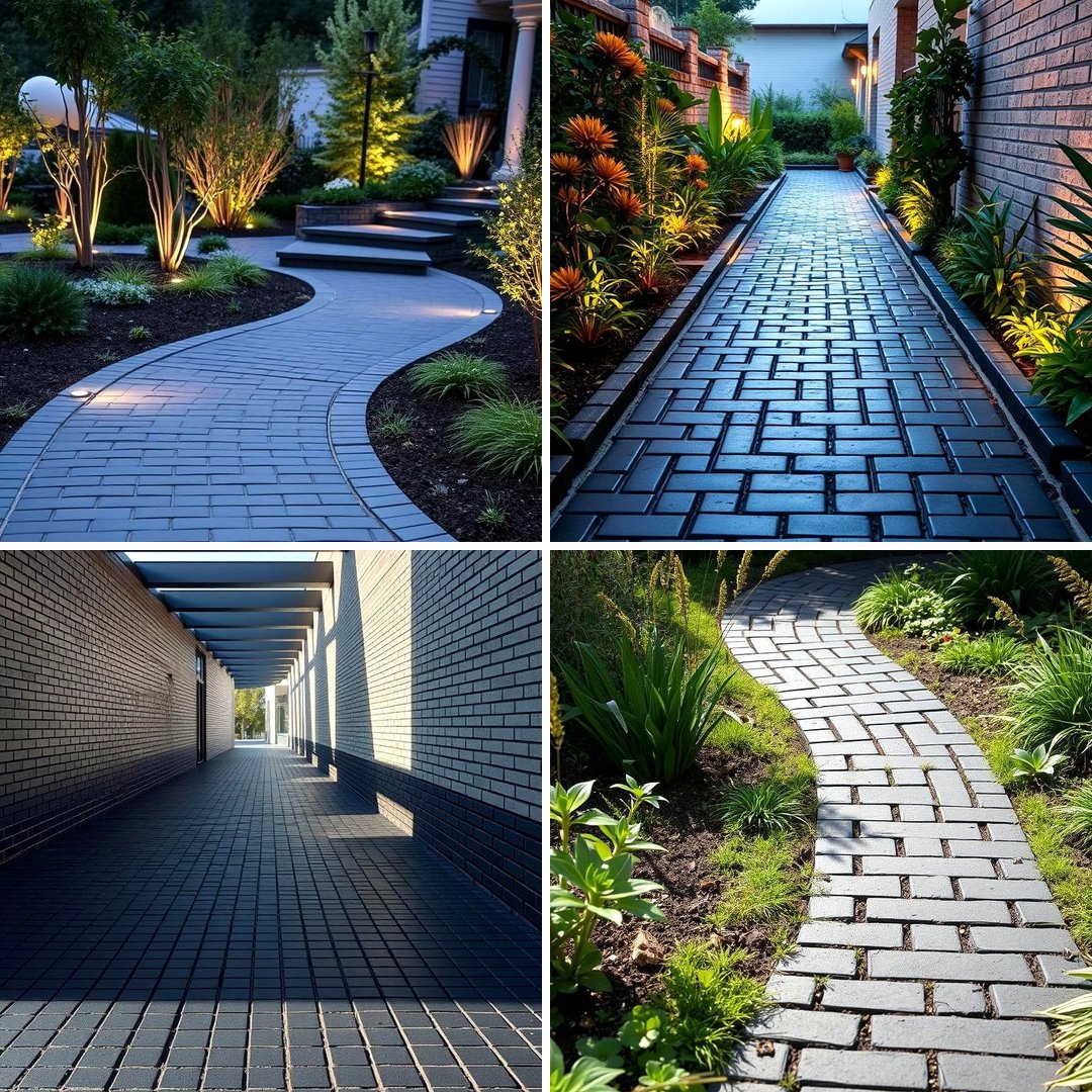 22 Elegant Black Brick Walkway Design Inspirations - Lost At E Minor