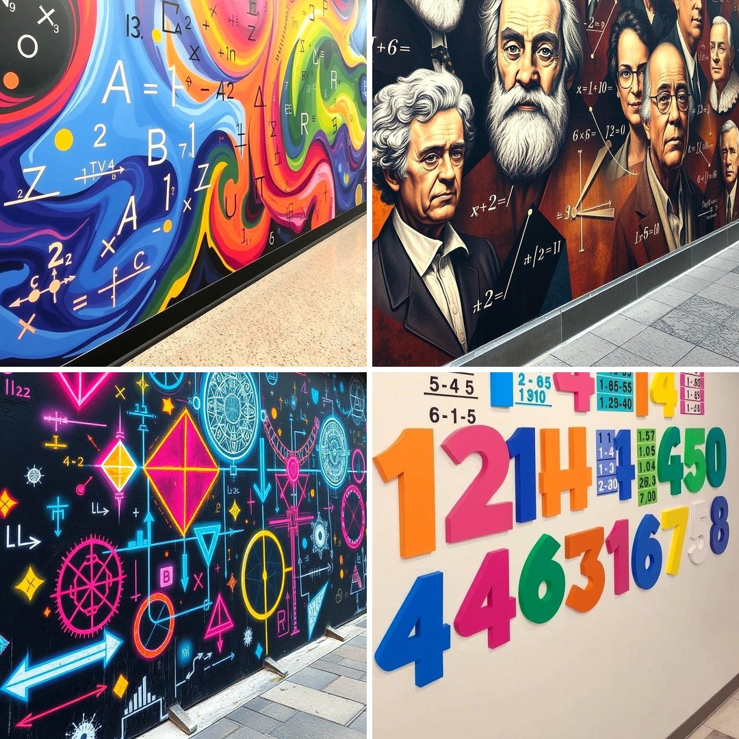22 Math Mural Ideas: Educational Kids' Room Wall Art - Lost At E Minor