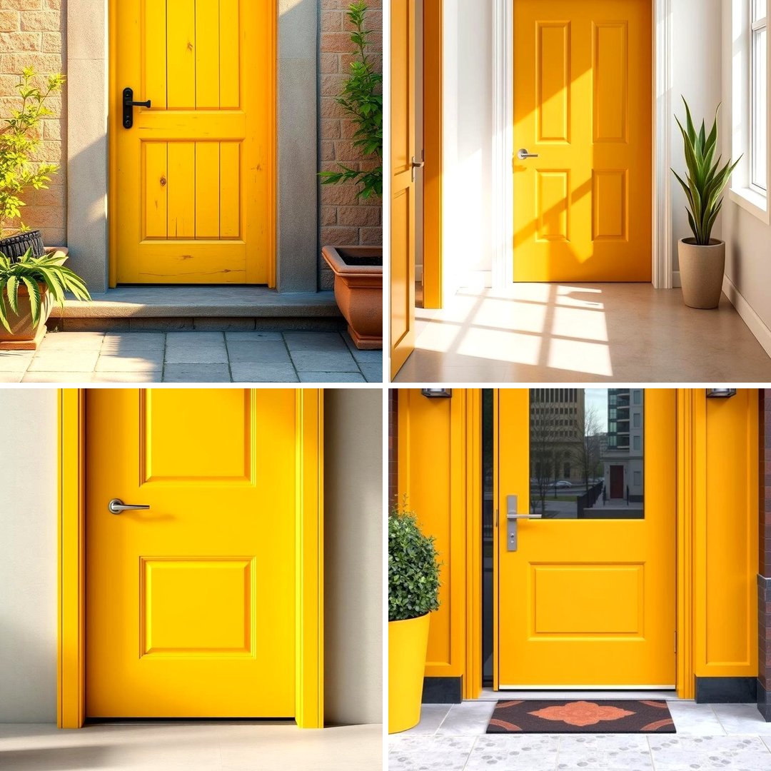 22 Mustard Yellow Front Door Ideas: Welcoming Entryway Style - Lost At ...