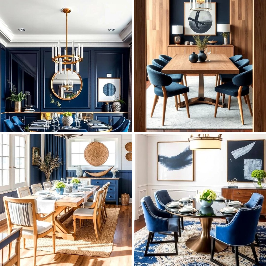 22 Navy Blue Dining Room Ideas for Elegant Entertaining Spaces - Lost ...