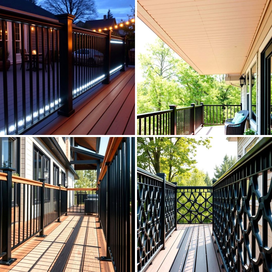 22 Sleek Black Deck Railing Designs for Modern Homes - Lost At E Minor