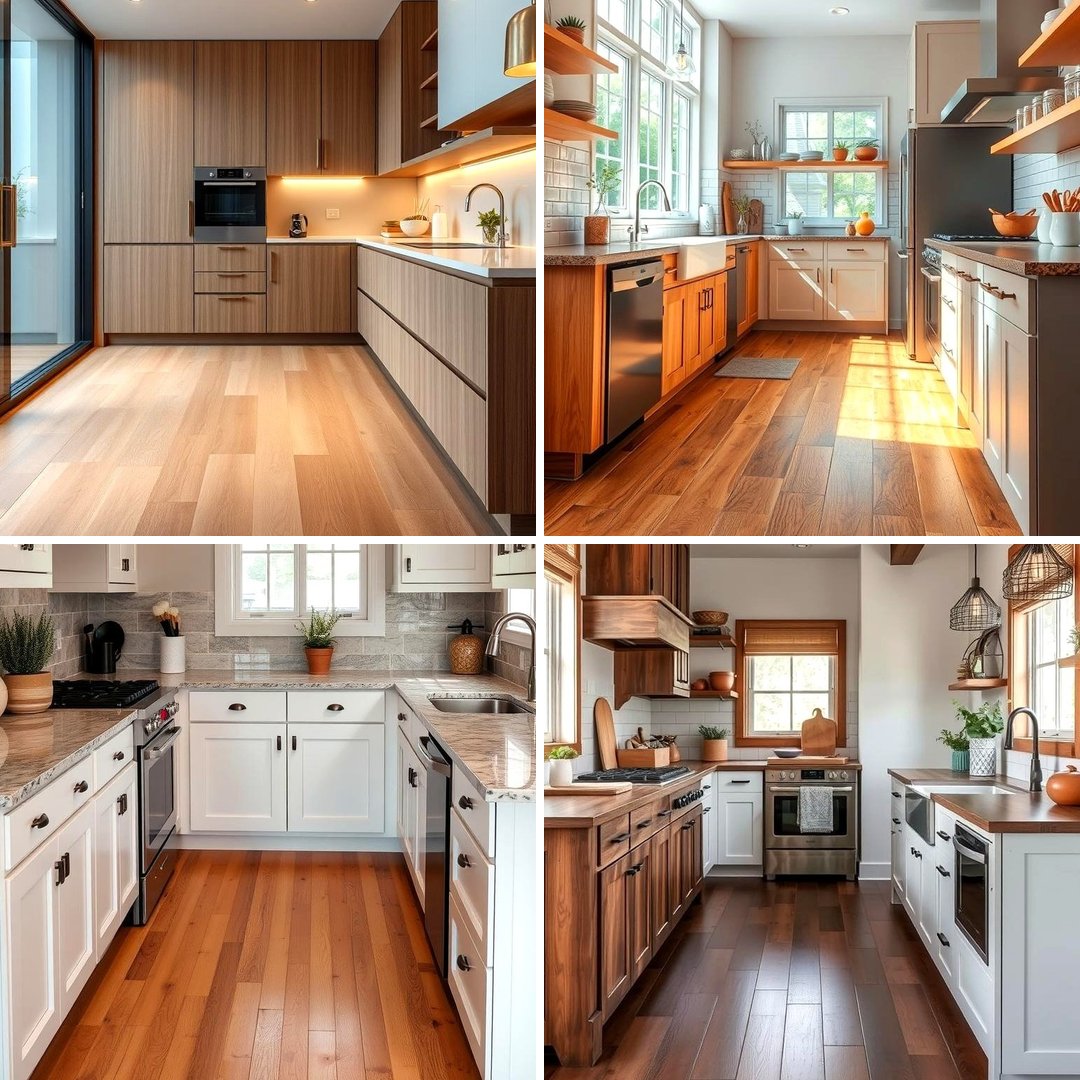 22 Warm and Inviting Kitchens With Wood Flooring Ideas - Lost At E Minor