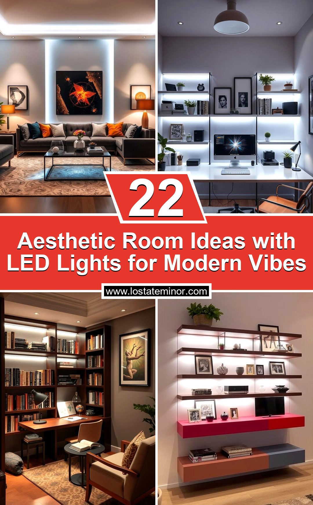 22 Aesthetic Room Ideas with LED Lights for Modern Vibes - Lost At E Minor