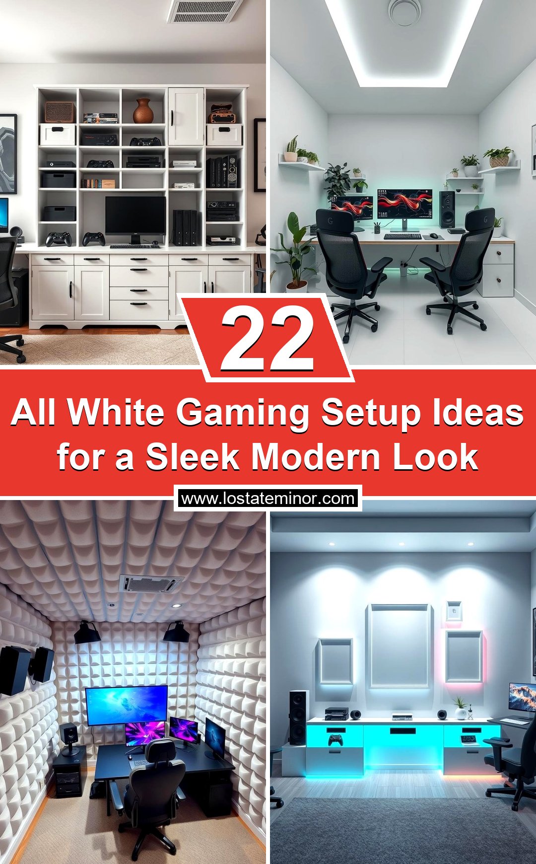 22 All White Gaming Setup Ideas for a Sleek Modern Look - Lost At E Minor