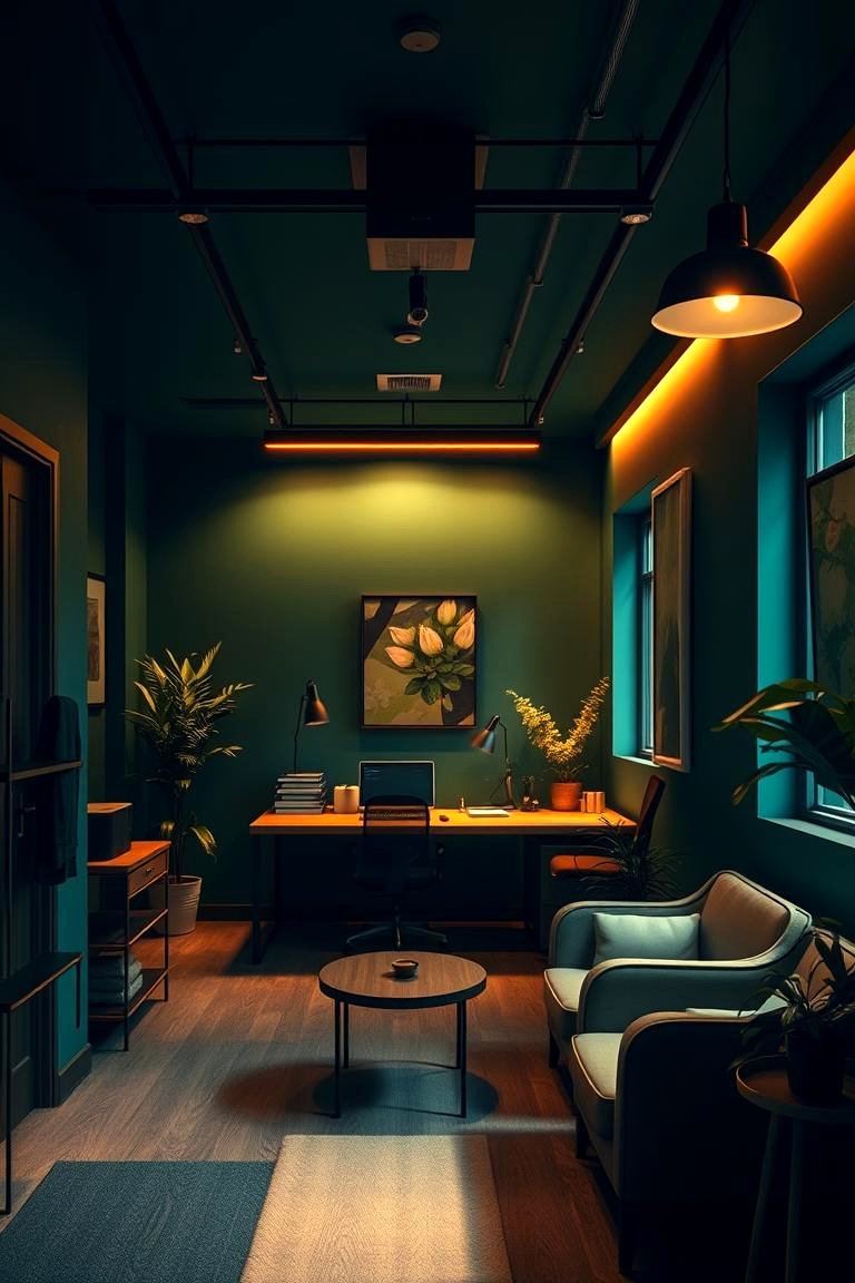 22 Dark Green Office Ideas for a Focused Work Environment - Lost At E Minor