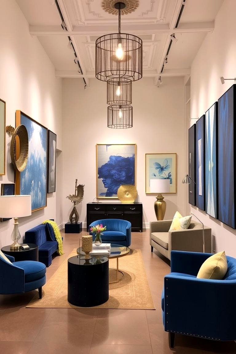 22 Blue and Gold Living Room Decor Inspiration - Lost At E Minor