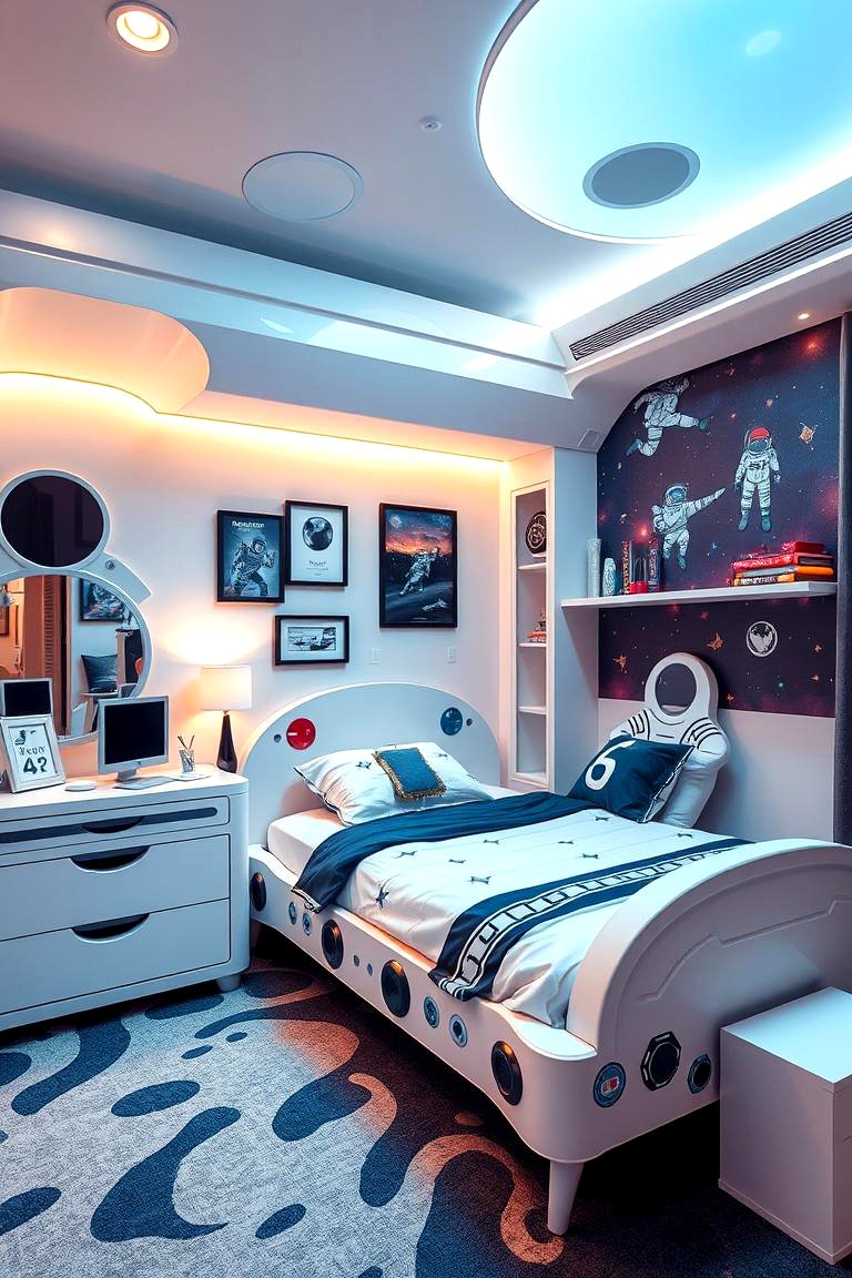 22 Galactic Space-Themed Bedroom Ideas for Stellar Night Designs - Lost ...