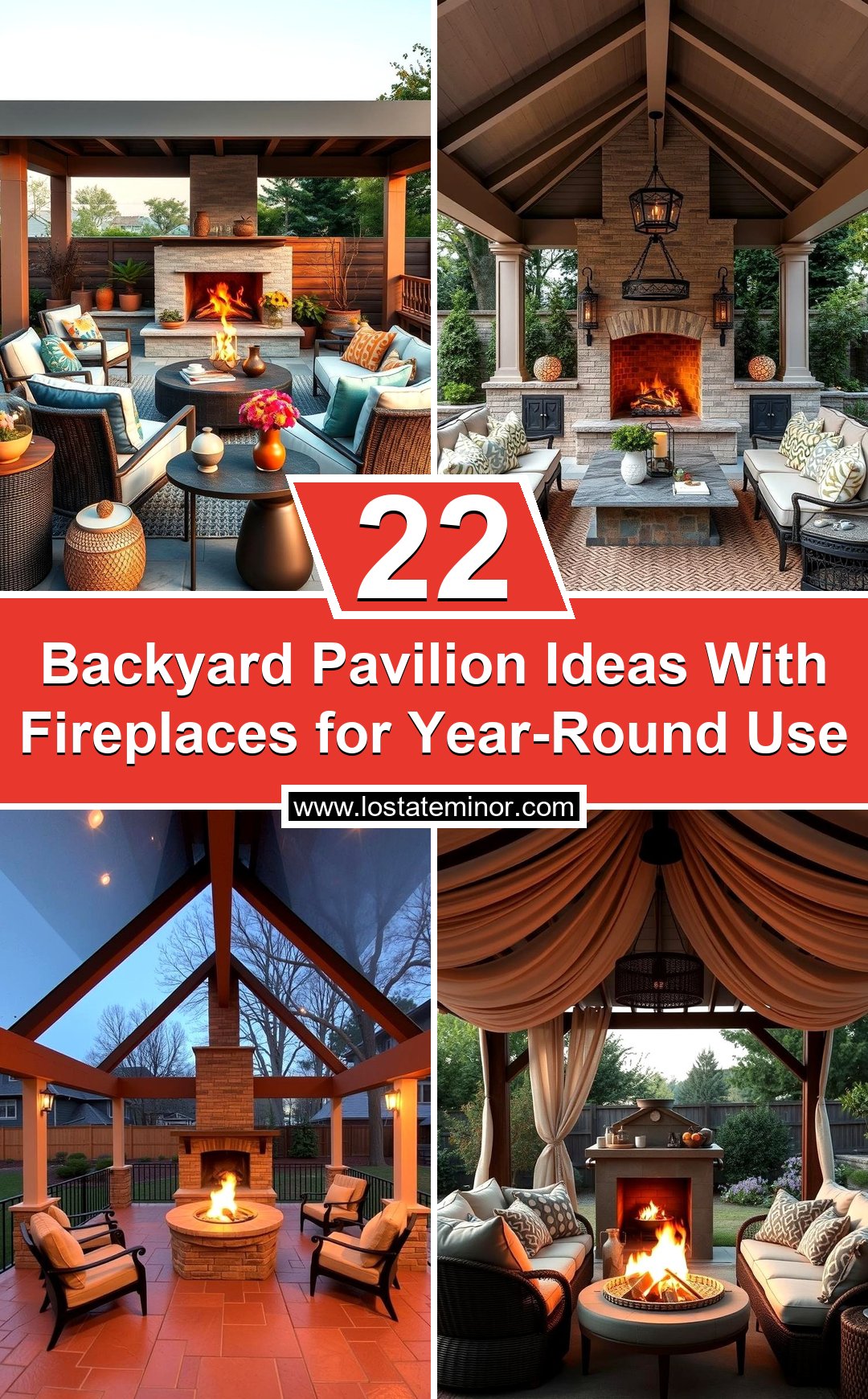 22 Backyard Pavilion Ideas With Fireplaces for Year-Round Use - Lost At ...
