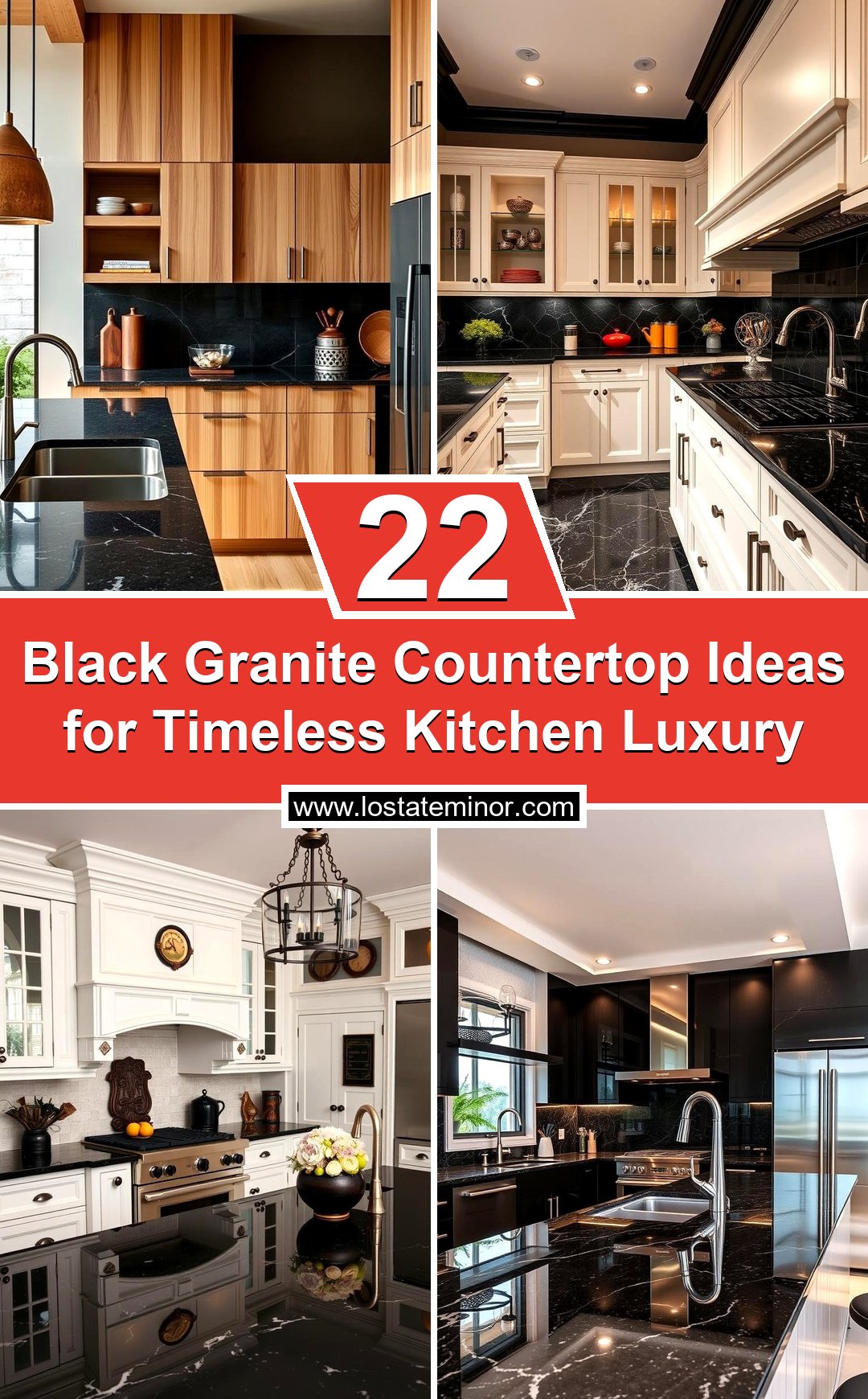 22 Black Granite Countertop Ideas for Timeless Kitchen Luxury - Lost At ...