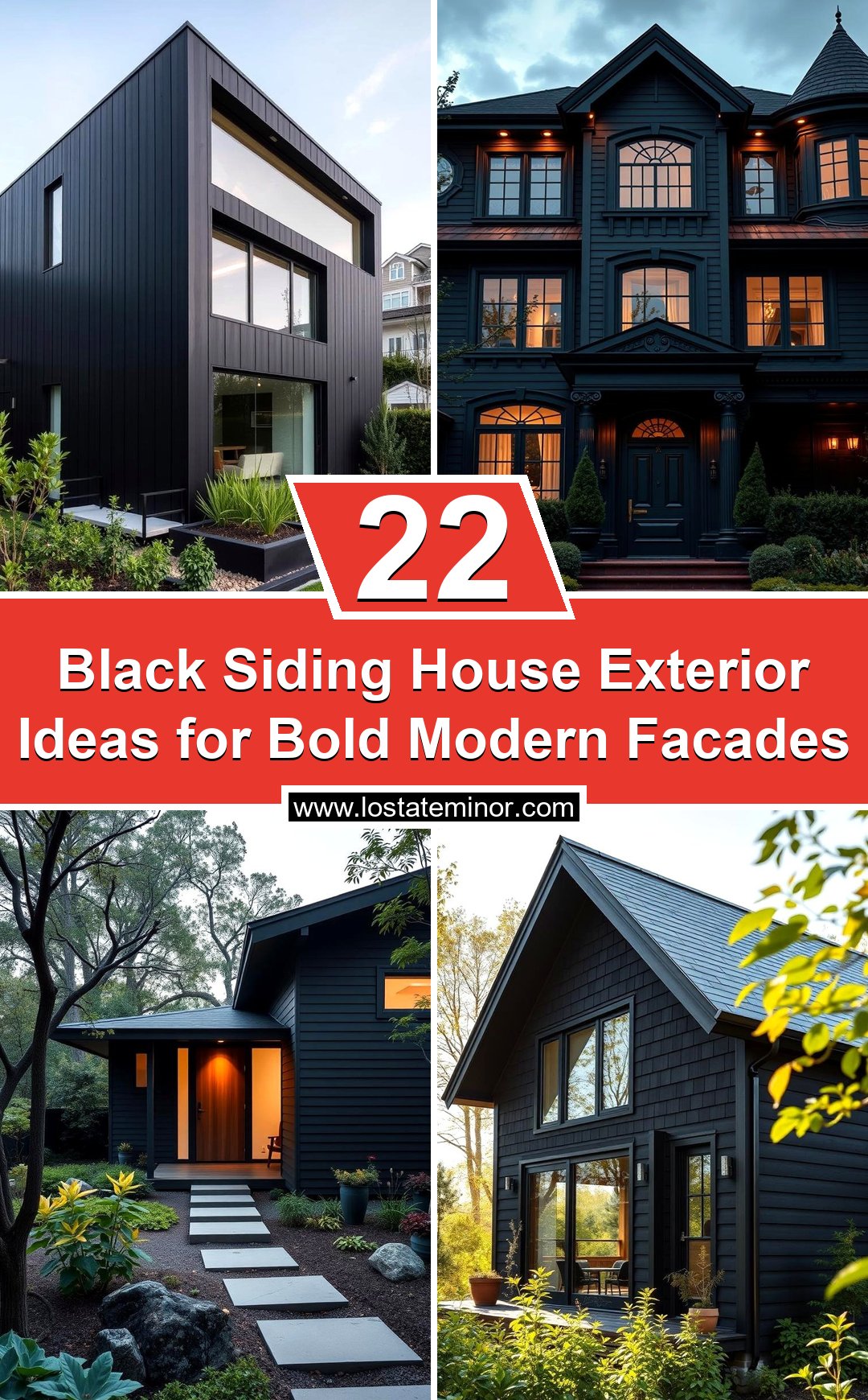 22 Black Siding House Exterior Ideas for Bold Modern Facades - Lost At ...