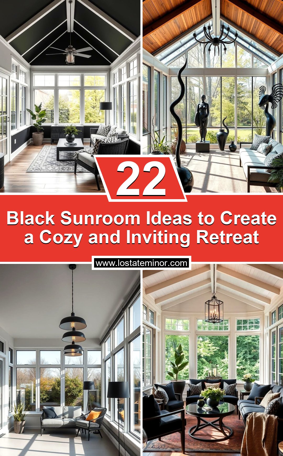 22 Black Sunroom Ideas to Create a Cozy & Inviting Retreat - Lost At E ...