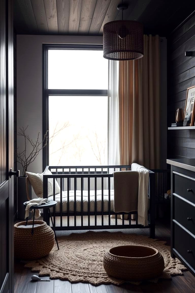 22 Black Nursery Ideas for Sophisticated & Calming Baby Rooms - Lost At ...