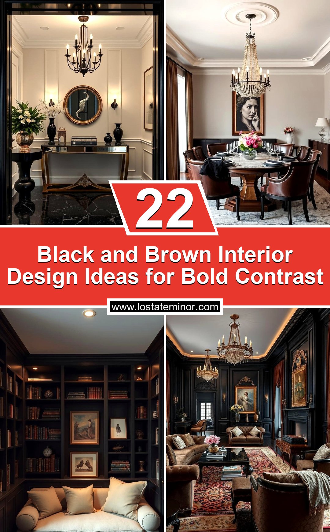 22 Black & Brown Interior Design Ideas for Bold Contrast - Lost At E Minor