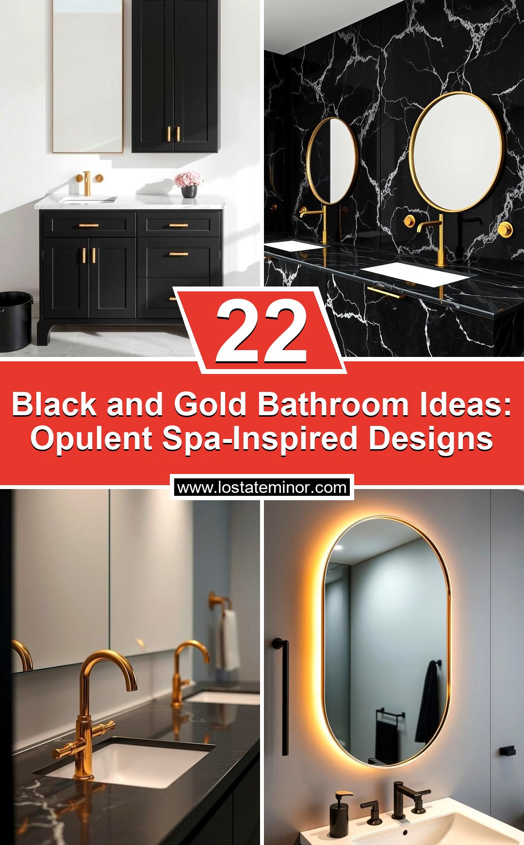 22 Black & Gold Bathroom Ideas: Opulent Spa-Inspired Designs - Lost At ...
