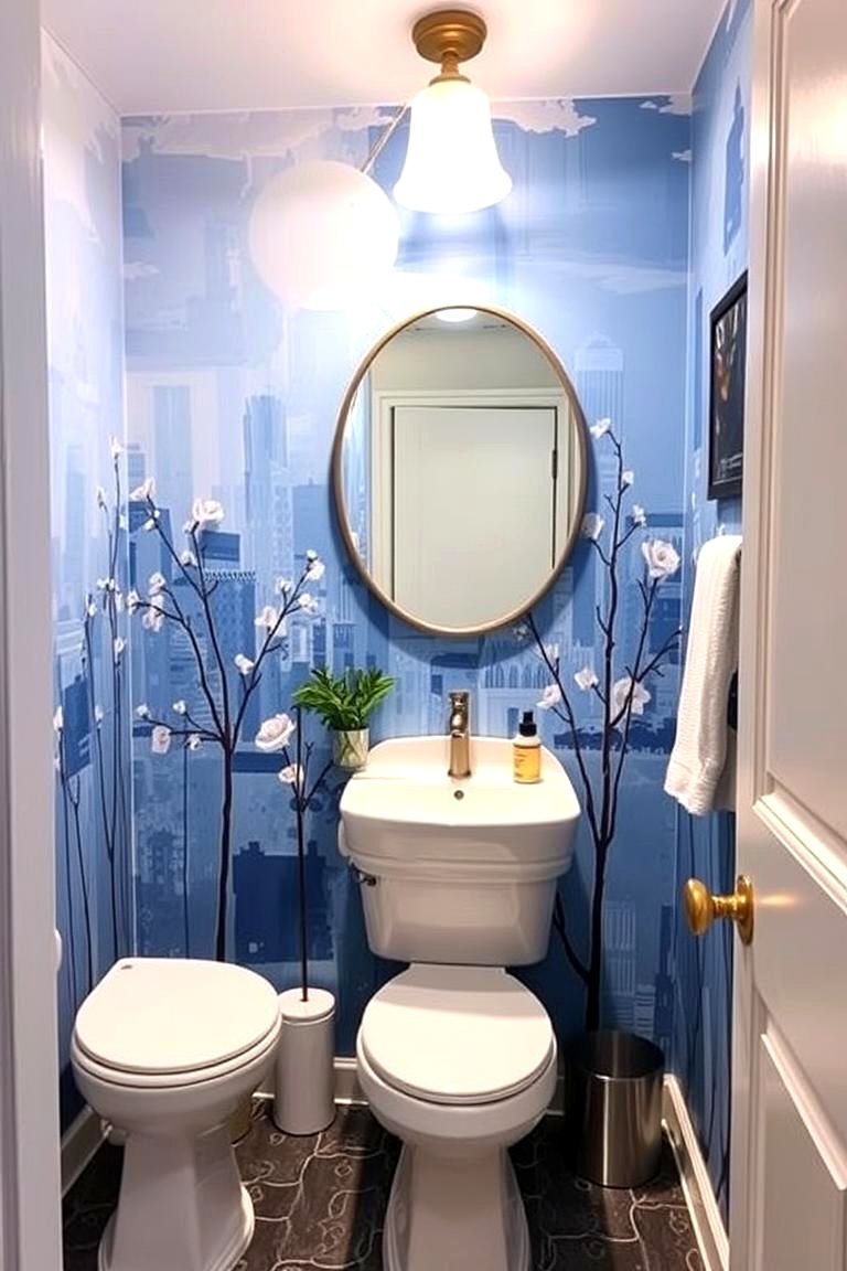 22 Blue Powder Room Designs for a Bold Small Space Makeover - Lost At E ...