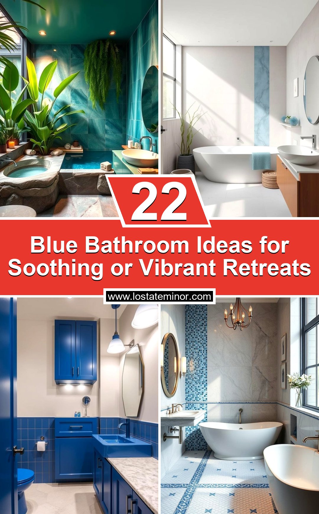 22 Blue Bathroom Ideas for Soothing or Vibrant Retreats - Lost At E Minor
