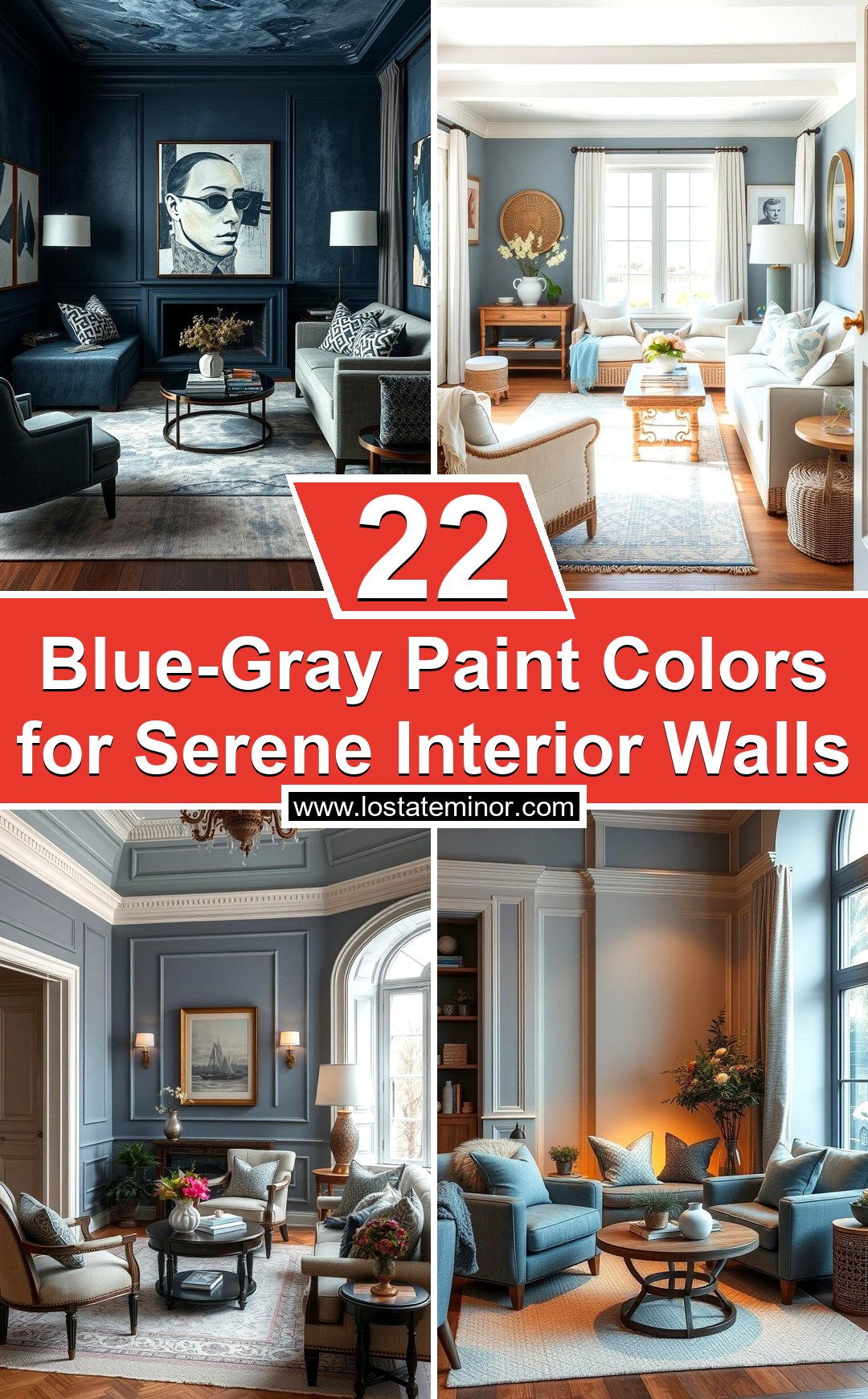 22 Blue-Gray Paint Colors for Serene Interior Walls - Lost At E Minor