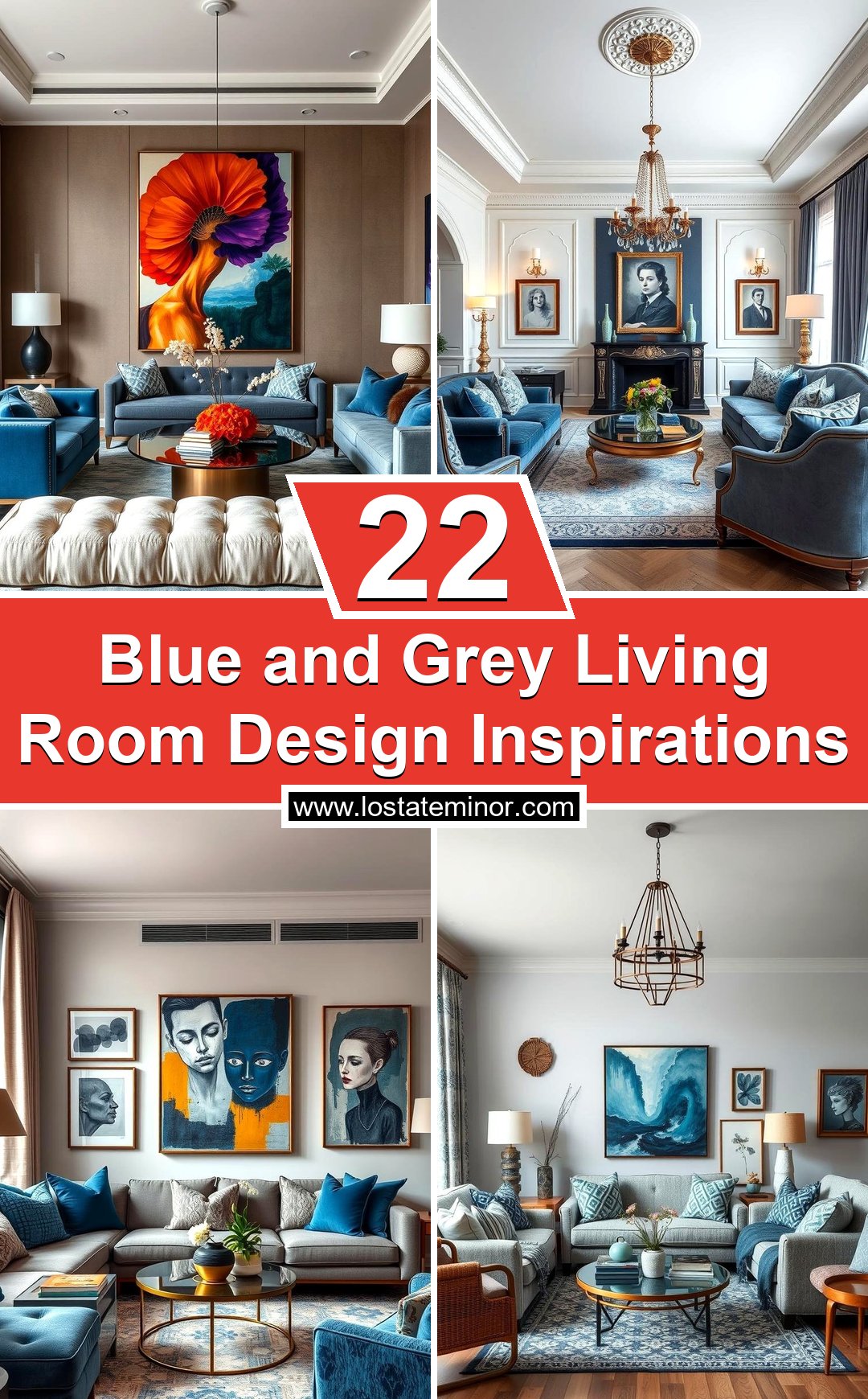 22 Blue and Grey Living Room Design Inspirations - Lost At E Minor