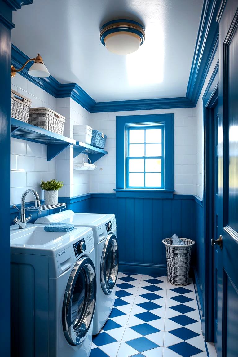22 Blue Laundry Room Ideas for a Cheerful Workspace - Lost At E Minor