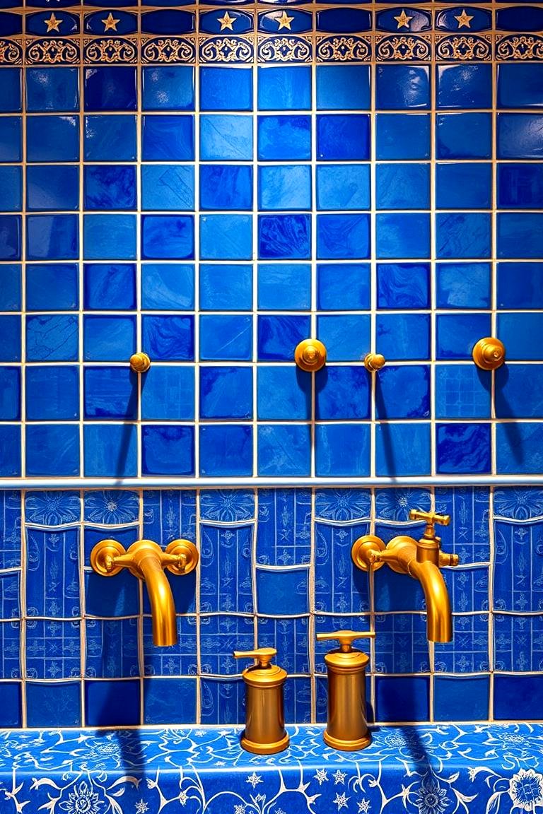 22 Blue and Gold Bathroom Decor Ideas for Luxury - Lost At E Minor