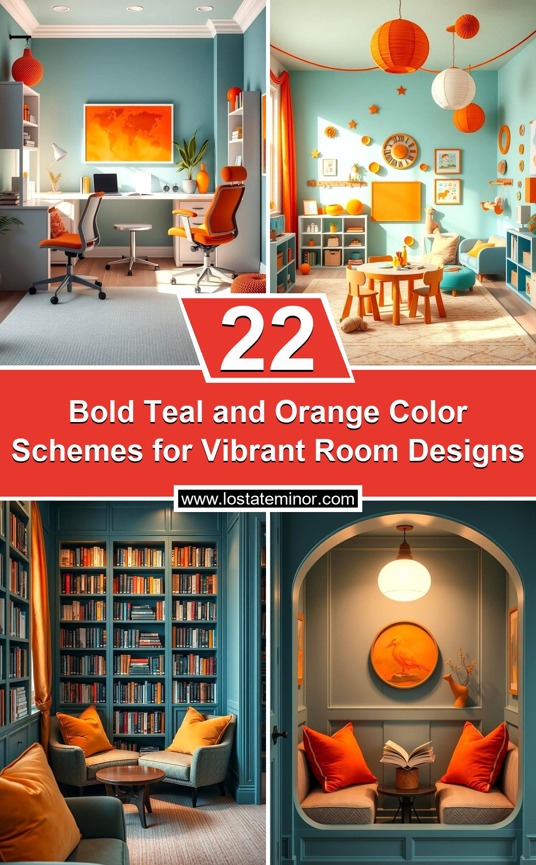 22 Bold Teal & Orange Color Schemes for Vibrant Room Designs - Lost At ...