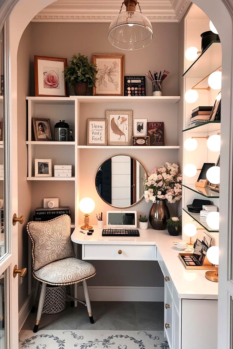 22 Stylish Makeup Room Ideas for a Dedicated Beauty Space - Lost At E Minor
