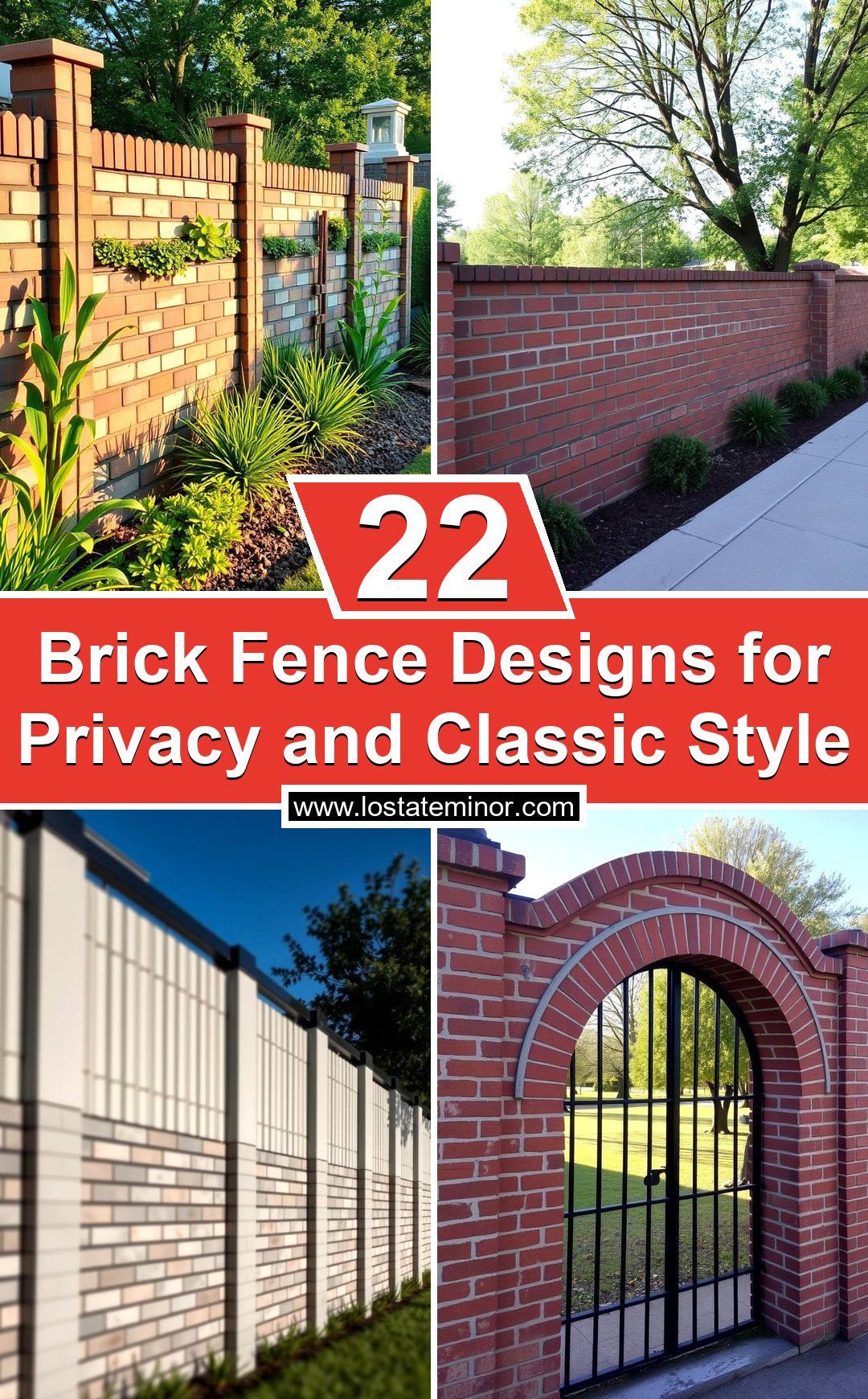 22 Brick Fence Designs for Privacy and Classic Style - Lost At E Minor