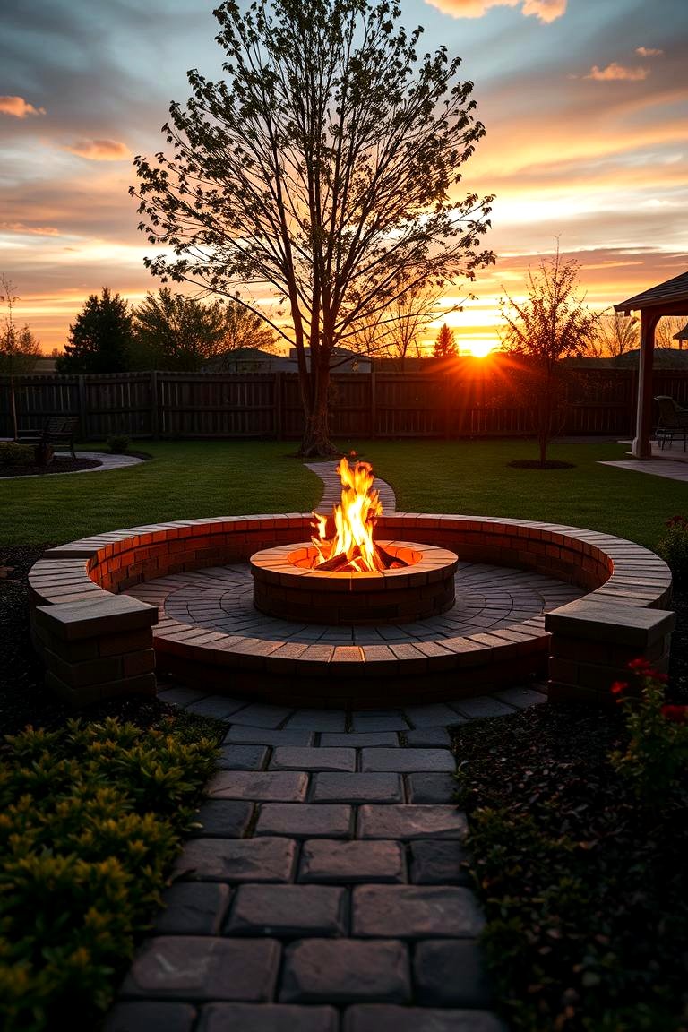 22 Brick Fire Pit Ideas for Year-Round Outdoor Gatherings - Lost At E Minor