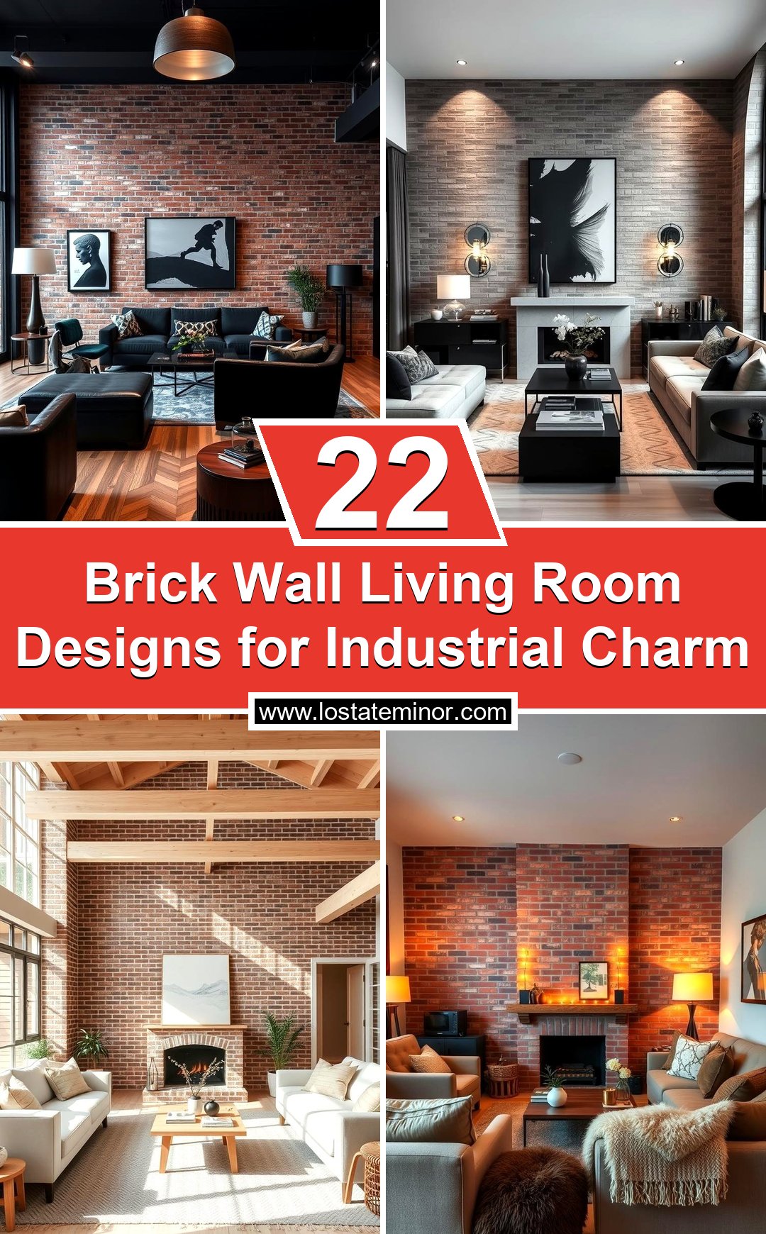 22 Brick Wall Living Room Designs for Industrial Charm - Lost At E Minor
