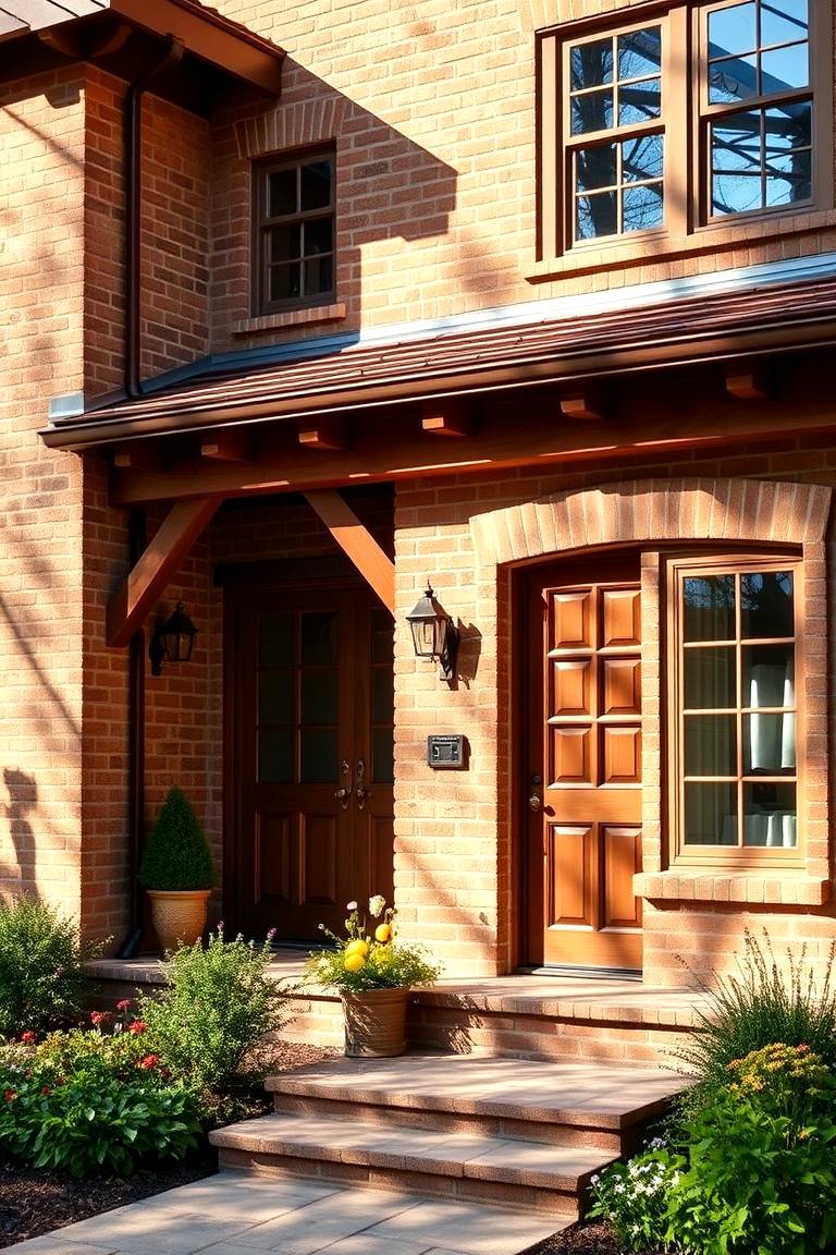 22 Brown Brick Exterior Home Ideas with Modern Flair - Lost At E Minor
