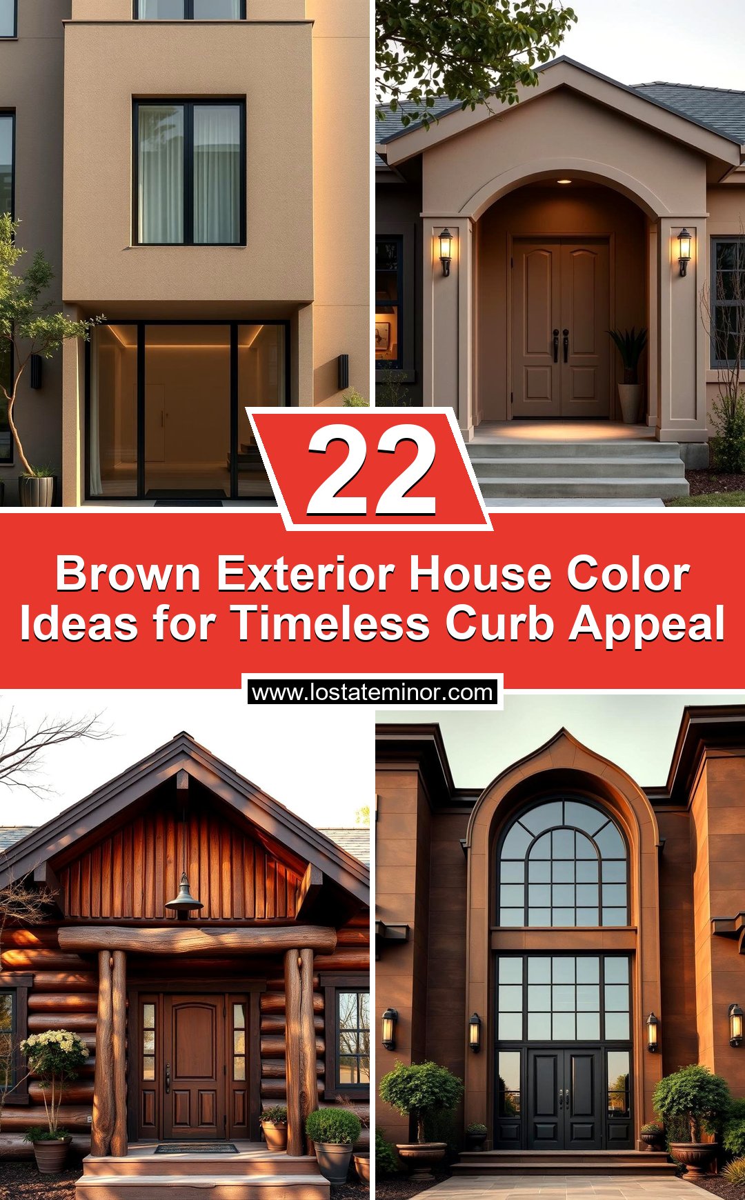 22 Brown Exterior House Color Ideas for Timeless Curb Appeal - Lost At ...