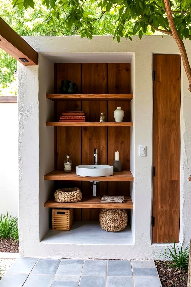 22 Rustic Outdoor Bathroom Ideas for Garden Retreats - Lost At E Minor