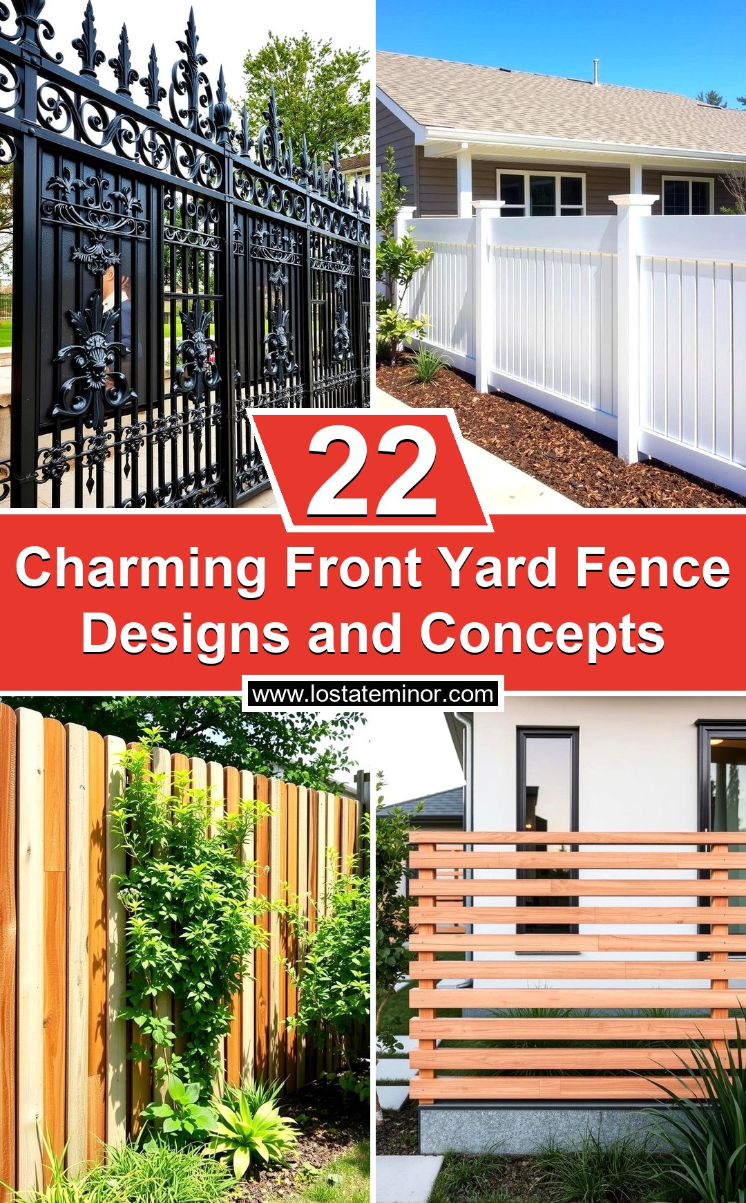 22 Charming Front Yard Fence Designs & Concepts - Lost At E Minor