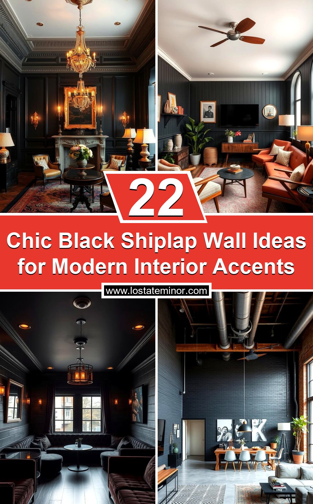 22 Chic Black Shiplap Wall Ideas for Modern Interior Accents - Lost At ...