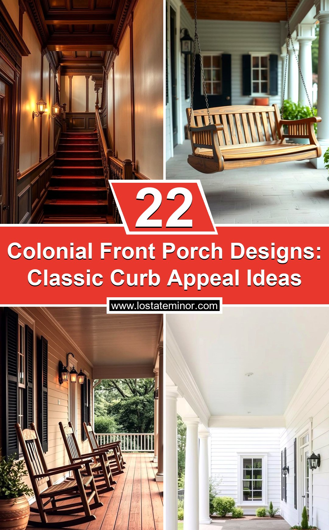 22 Colonial Front Porch Designs: Classic Curb Appeal Ideas - Lost At E ...