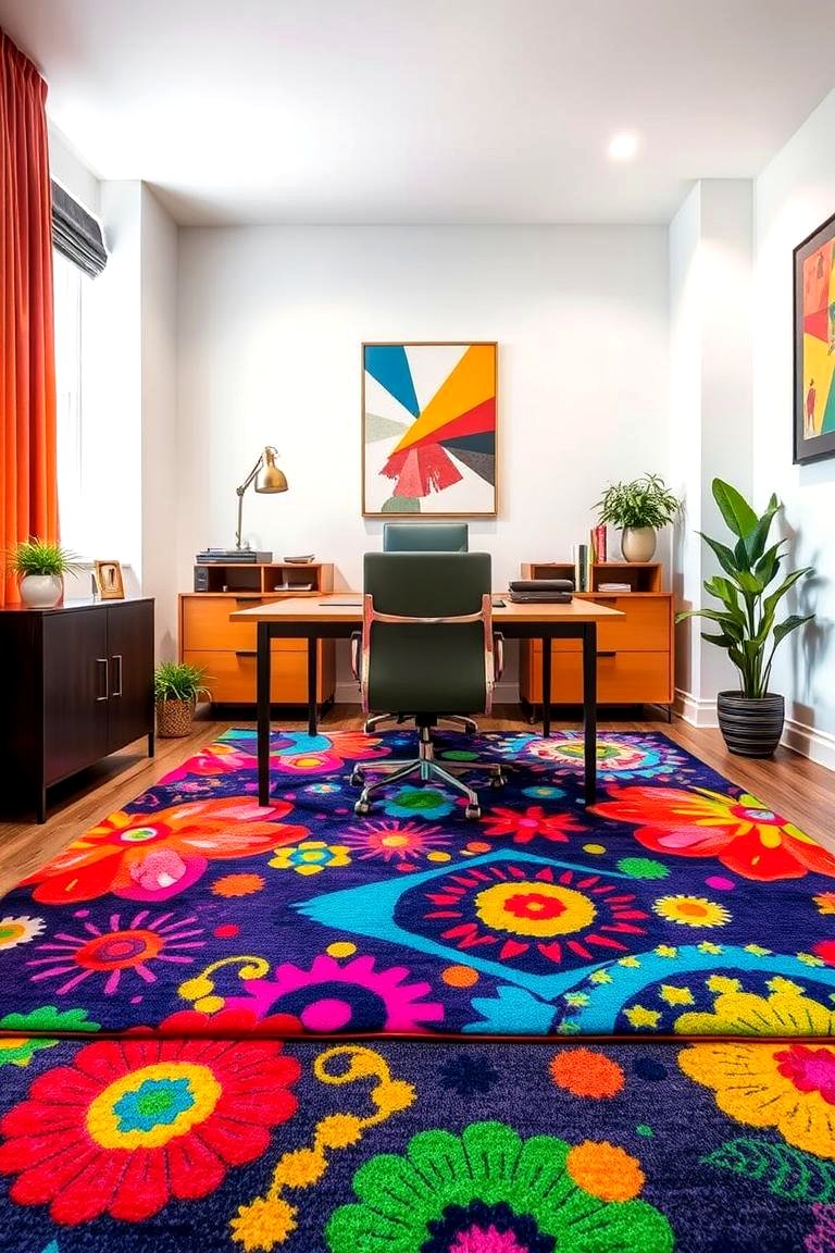22 Perfect Office Rug Ideas to Define Workspace Areas - Lost At E Minor