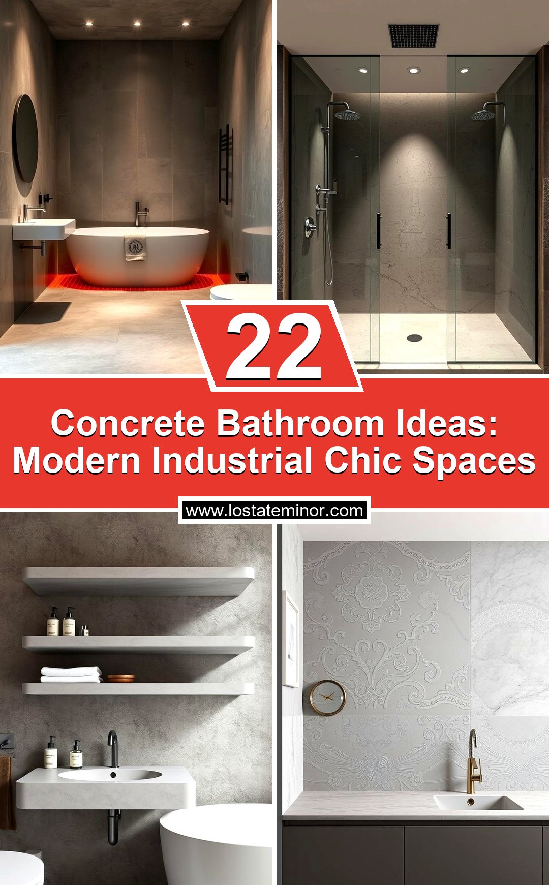 22 Concrete Bathroom Ideas: Modern Industrial Chic Spaces - Lost At E Minor
