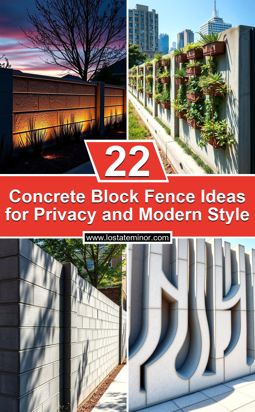 22 Concrete Block Fence Ideas for Privacy & Modern Style - Lost At E Minor