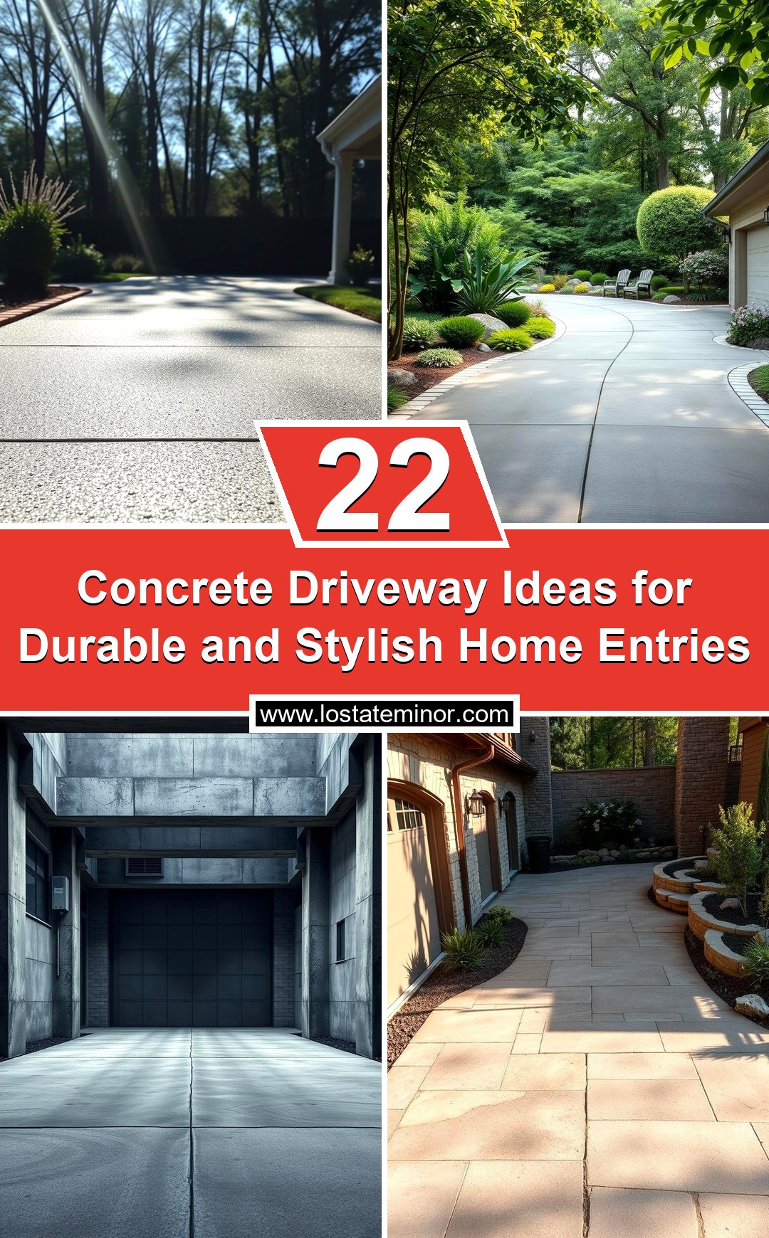 22 Concrete Driveway Ideas for Durable & Stylish Home Entries - Lost At ...