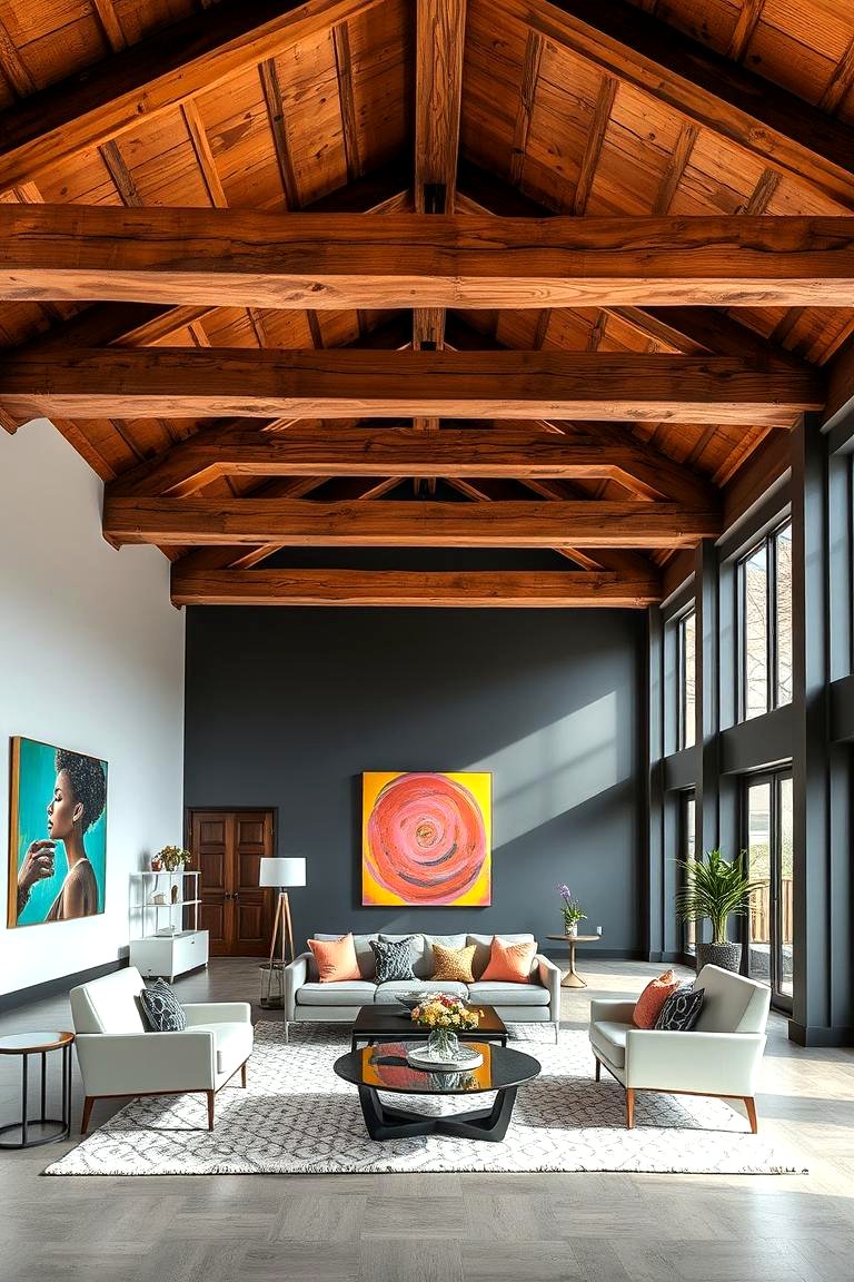 22 Exposed Beam Living Room Design Ideas & Inspirations - Lost At E Minor