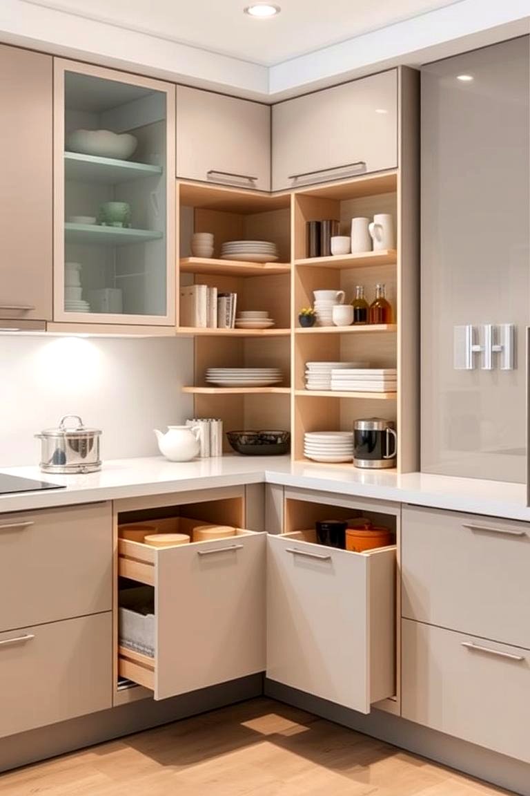 22 Functional Corner Cabinet Ideas for Smart Kitchen Storage - Lost At ...