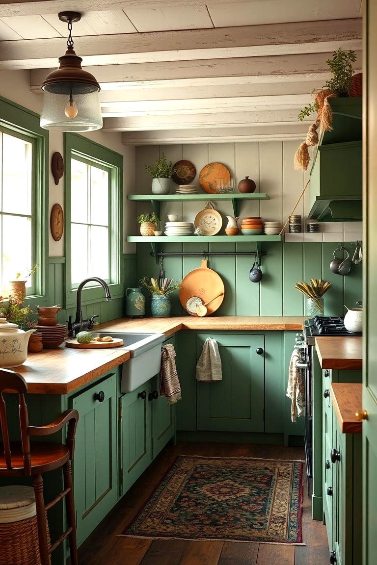 22 Forest Green Kitchen Ideas to Refresh Your Space - Lost At E Minor