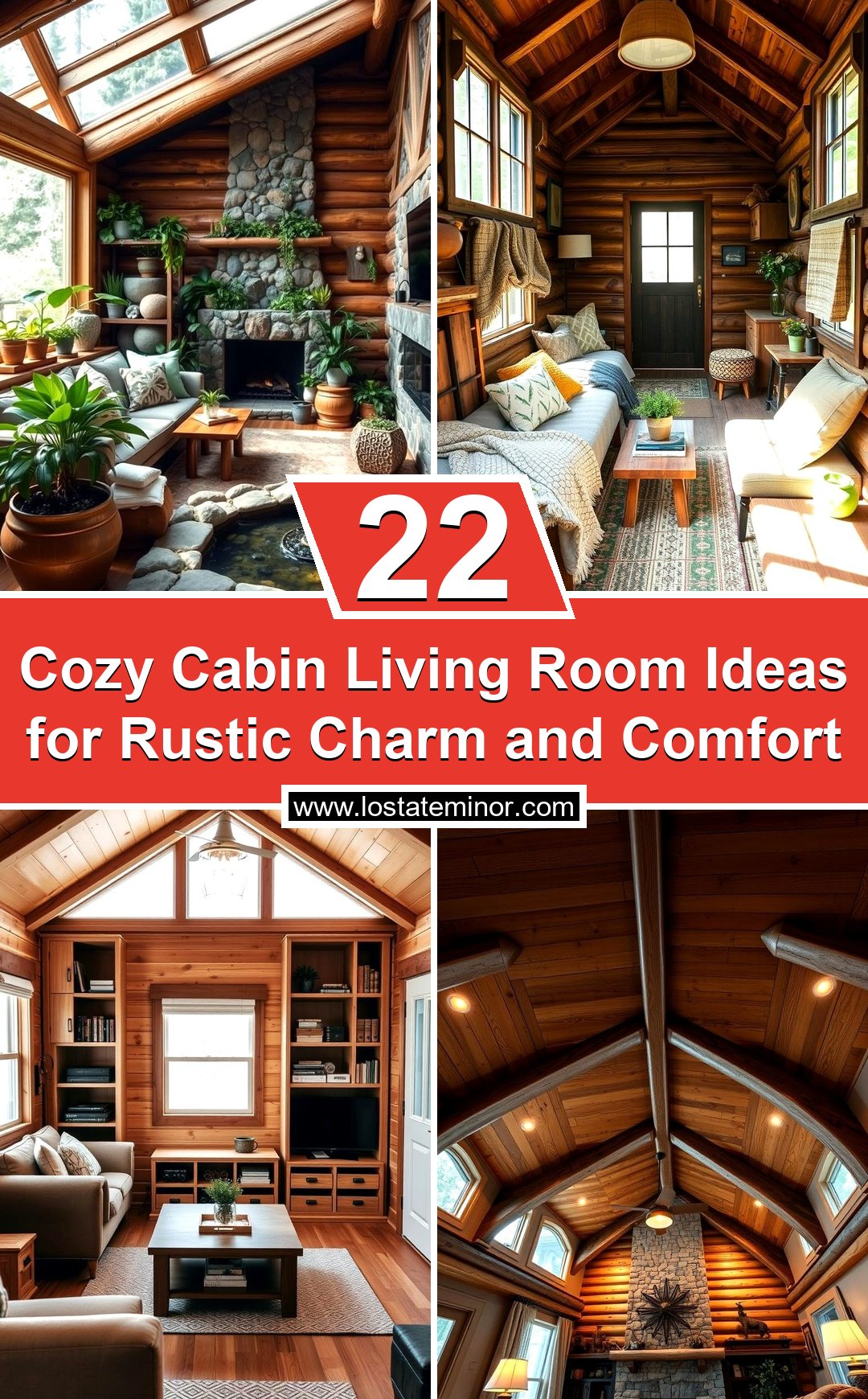 22 Cozy Cabin Living Room Ideas for Rustic Charm & Comfort - Lost At E ...