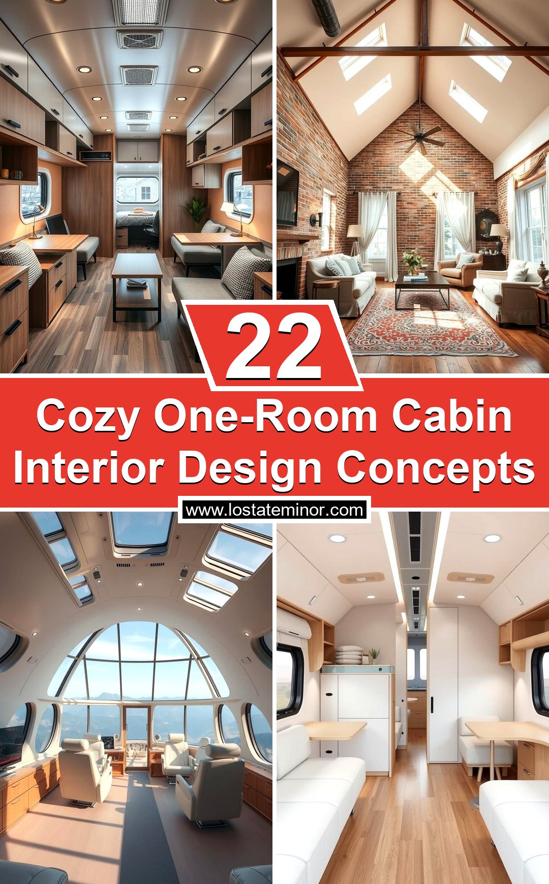 22 Cozy One-Room Cabin Interior Design Concepts - Lost At E Minor