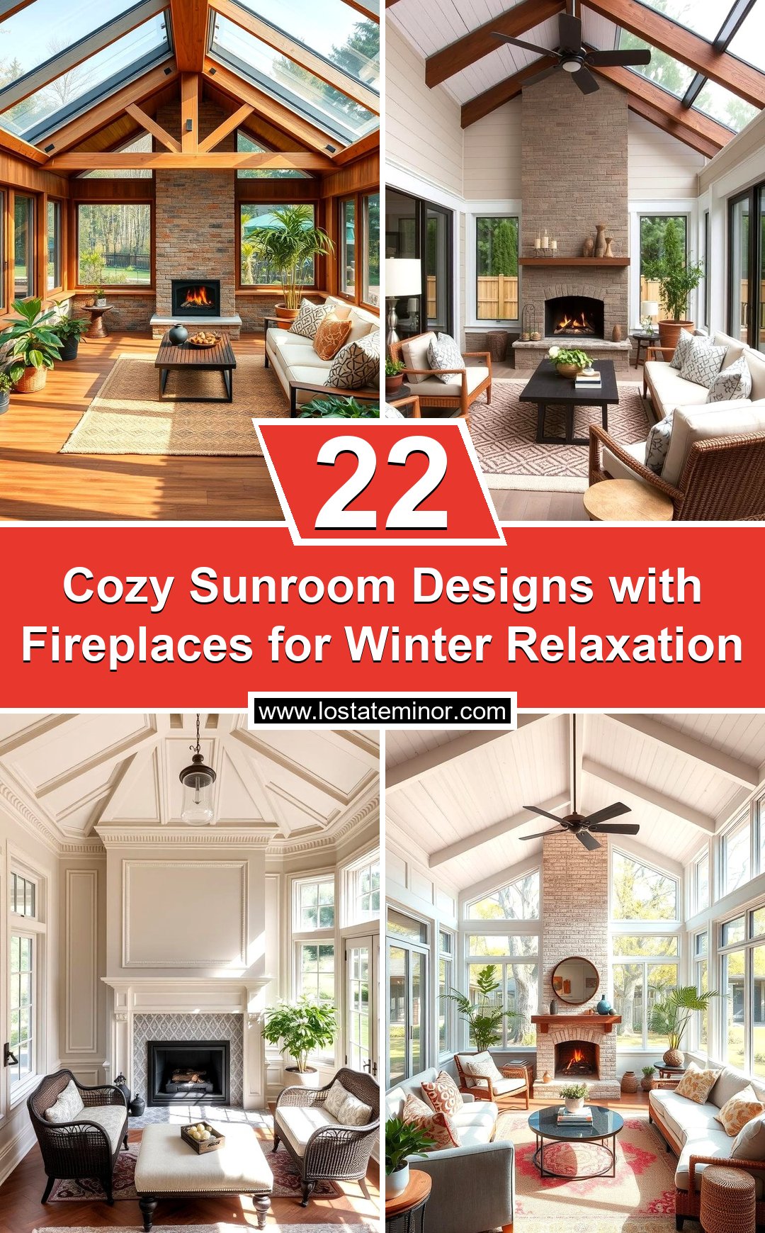 22 Cozy Sunroom Designs with Fireplaces for Winter Relaxation - Lost At ...